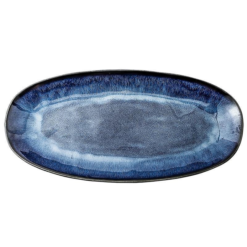 Artisan Large Serving Plate Fish Plate | Dinner Sets Australia | Blue ...