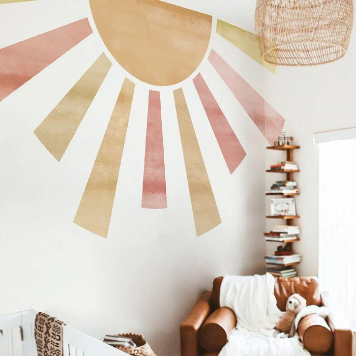 Boho Half Sun Large Fabric Wall Decals | Wall Decals Australia ...