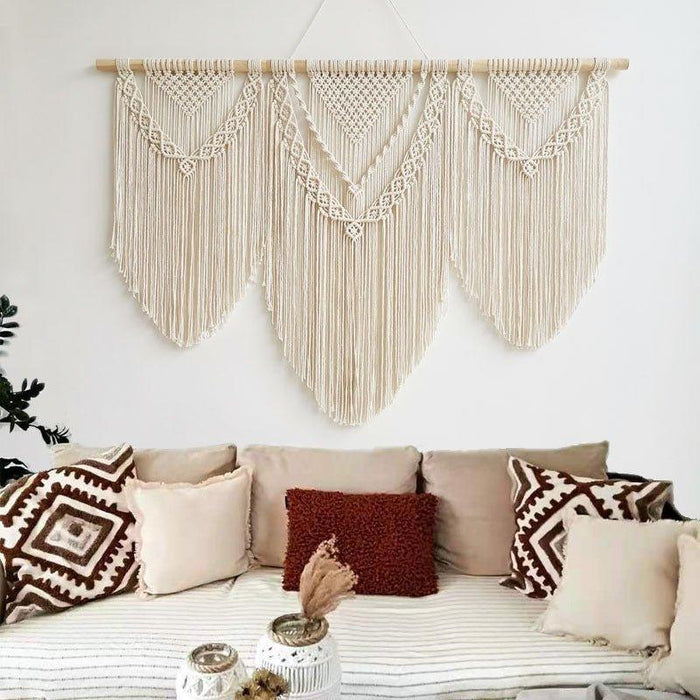 Lovingly Handmade Extra Large Wooden Macrame Wall Hanging | Fansee Australia